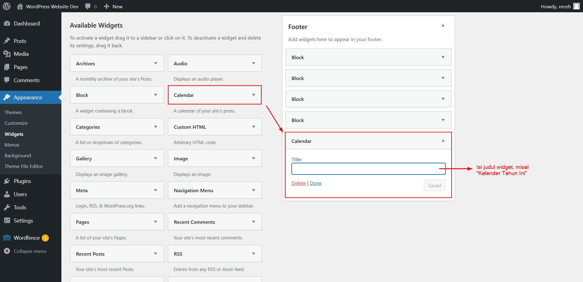 Tutorial Cara Memasang Widget di WordPress (Terbaru)